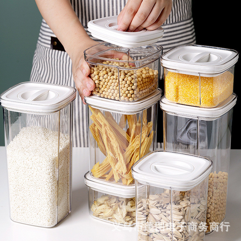Sealed Container Easy-to-Unlock Lid Dry Goods Storage Leak-Proof Tank ...
