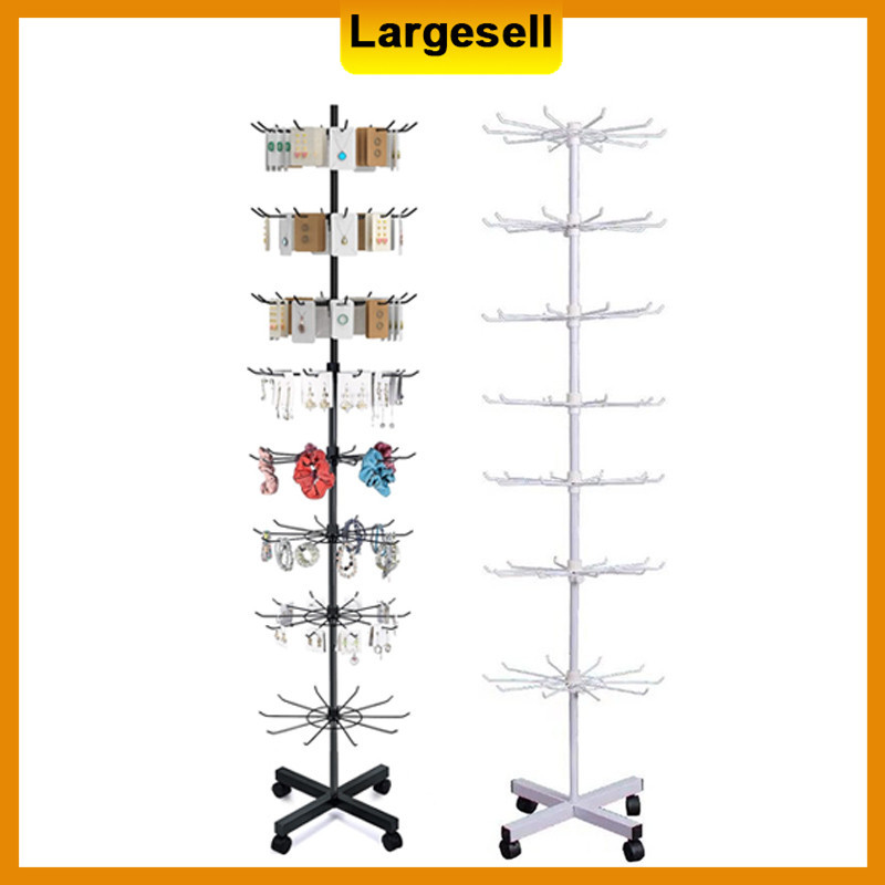 7 Layer Rotating Display Rack Retail Hanging Floor Stand Revolving ...