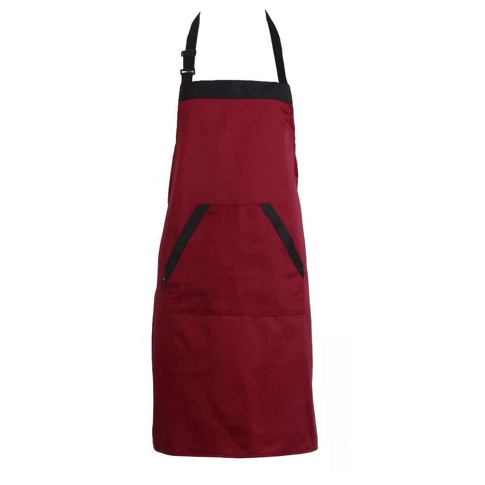 Halter Kitchen Apron with Tow Pockets Polyester Cooking Apron Waiter ...
