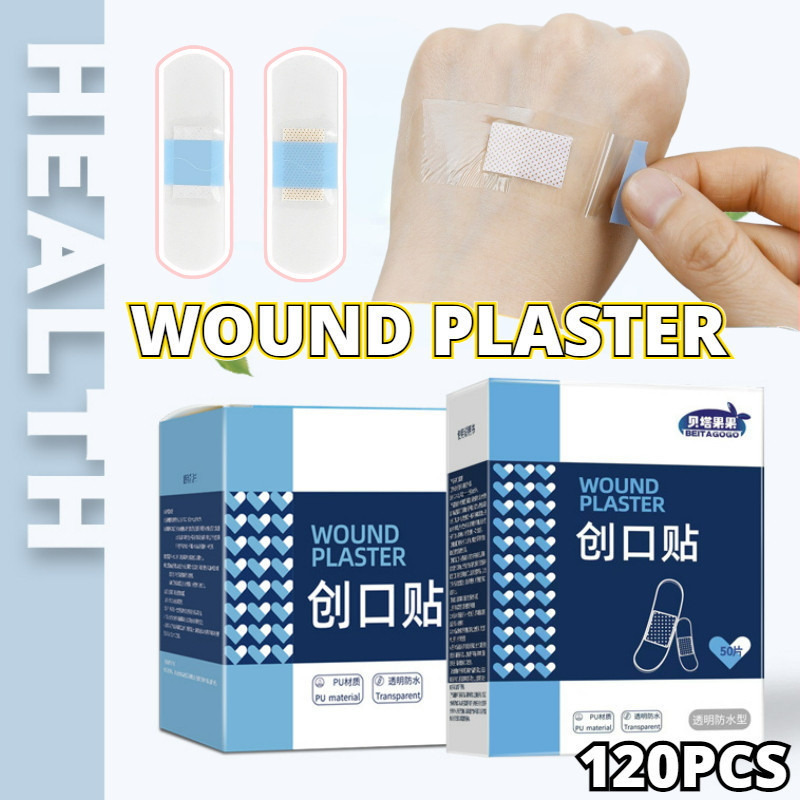 120PCS Band Aids Waterproof Ultra Thin Bandages First Aid Medical Wound ...
