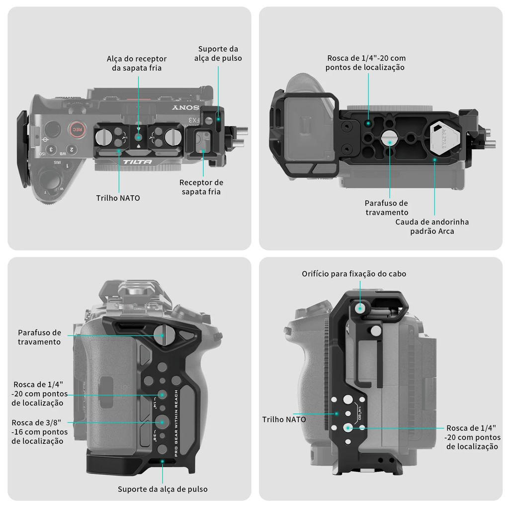 NEW TILTA FX3 Cage for Sony FX3 FX30 TA-T16-FCC-TG Armor Full Cage Body ...