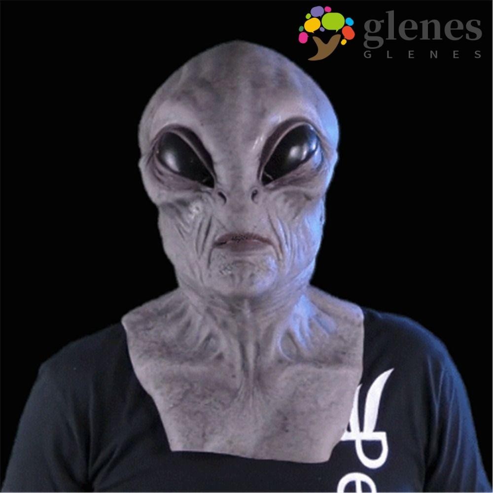 GLENES Halloween Alien Mask, Scary Big Eyes Horror Alien Mask, Costume ...