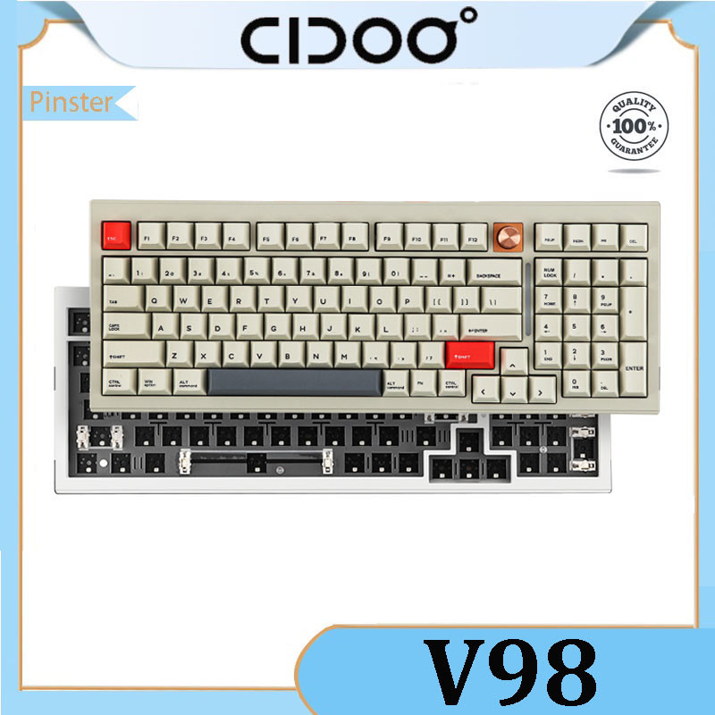 Cidoo V98 mechanical keyboard customized VIA aluminum lump RGB wireless ...
