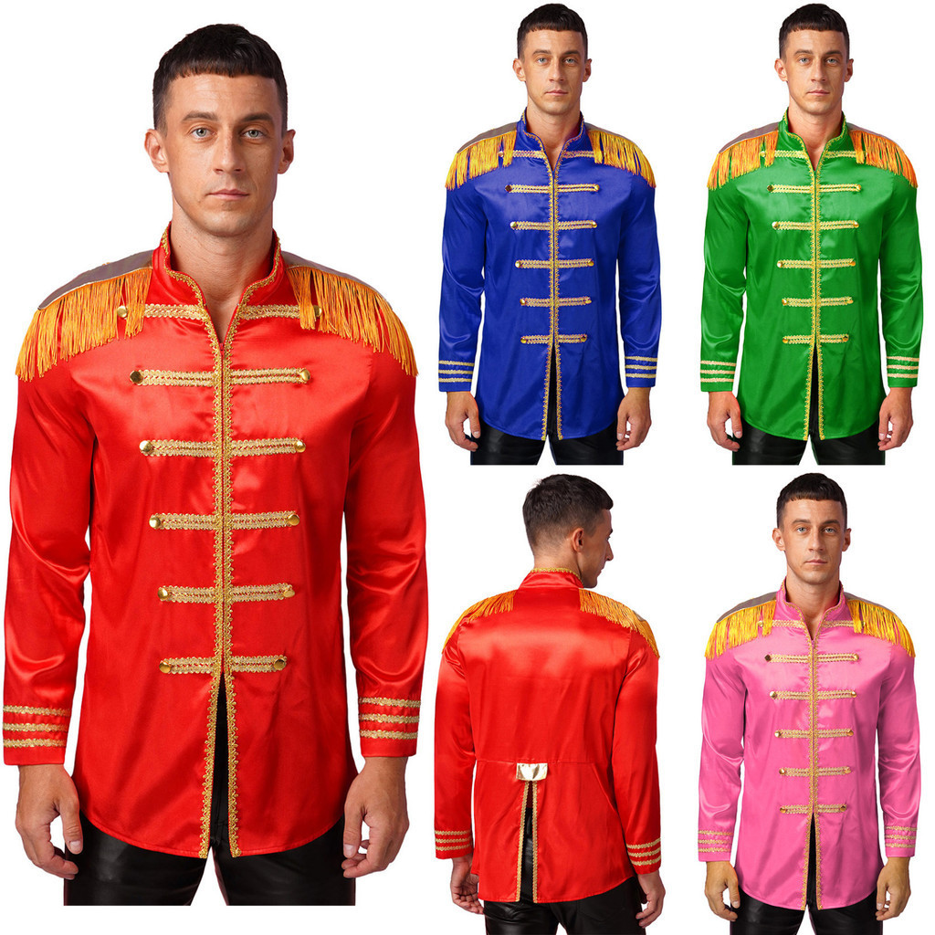 Men Halloween 1960'S SGT Pepper Pop Sergeant Icon Cosplay Costume Hippy ...