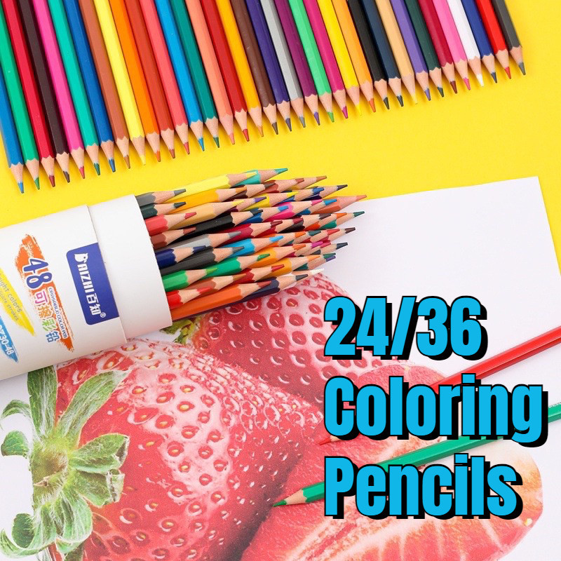 Colored Pencils 24/36 Coloring Pencils Premium Professional Art Drawing ...