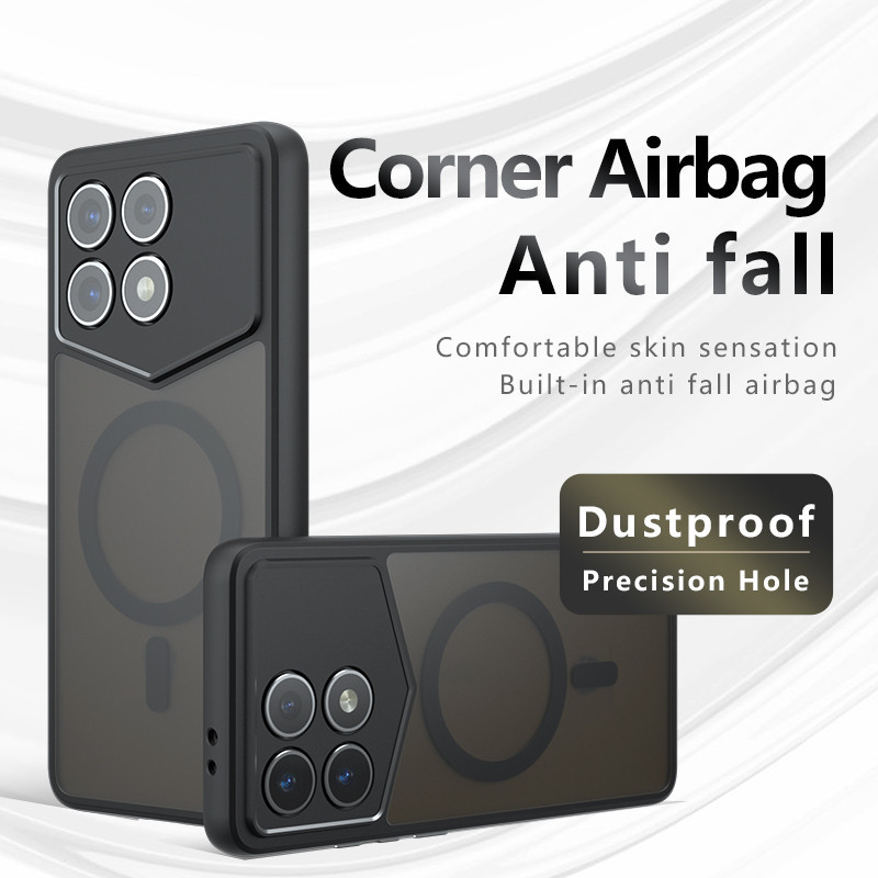 For Xiaomi Poco X6 Redmi K80 K70 K70E K60 Pro Ultra Magnetic Matte Anti fingerprint Shockproof ...