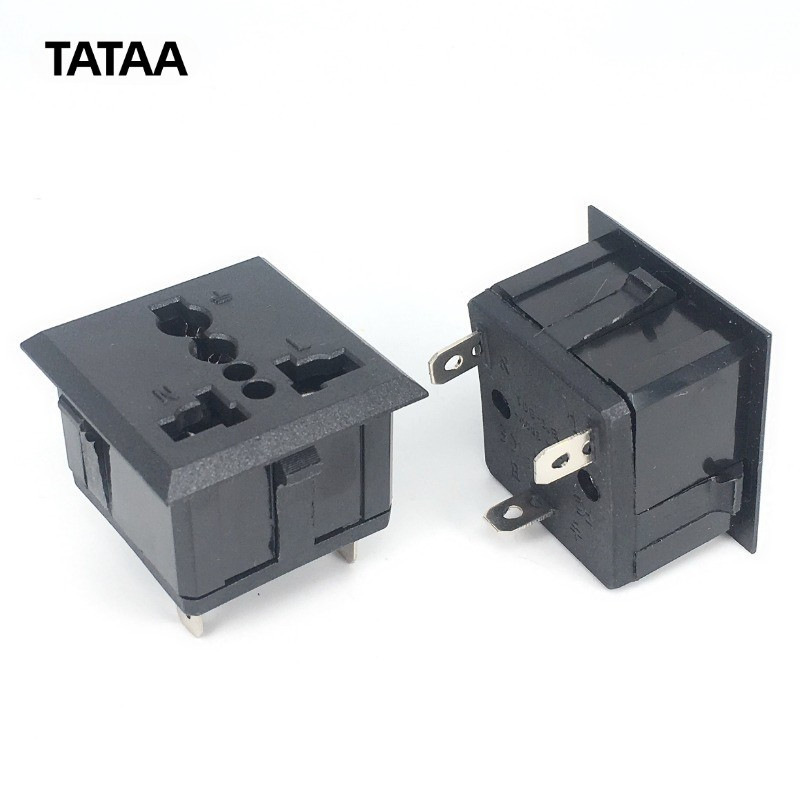 AC Universal Europe EU US UK AU Panel Mount Power Socket Outlet 13A ...