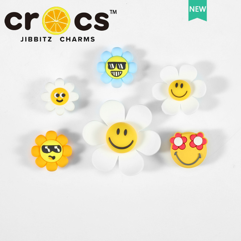 Jibbitz crocs charm Silicone Sunflower Shoe Buckle Cartoon Shoes Flower ...
