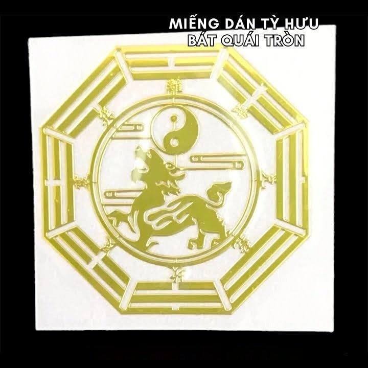 Loc Round Pixiu Bagua Sticker brings protection, prosperity, luck, and ...