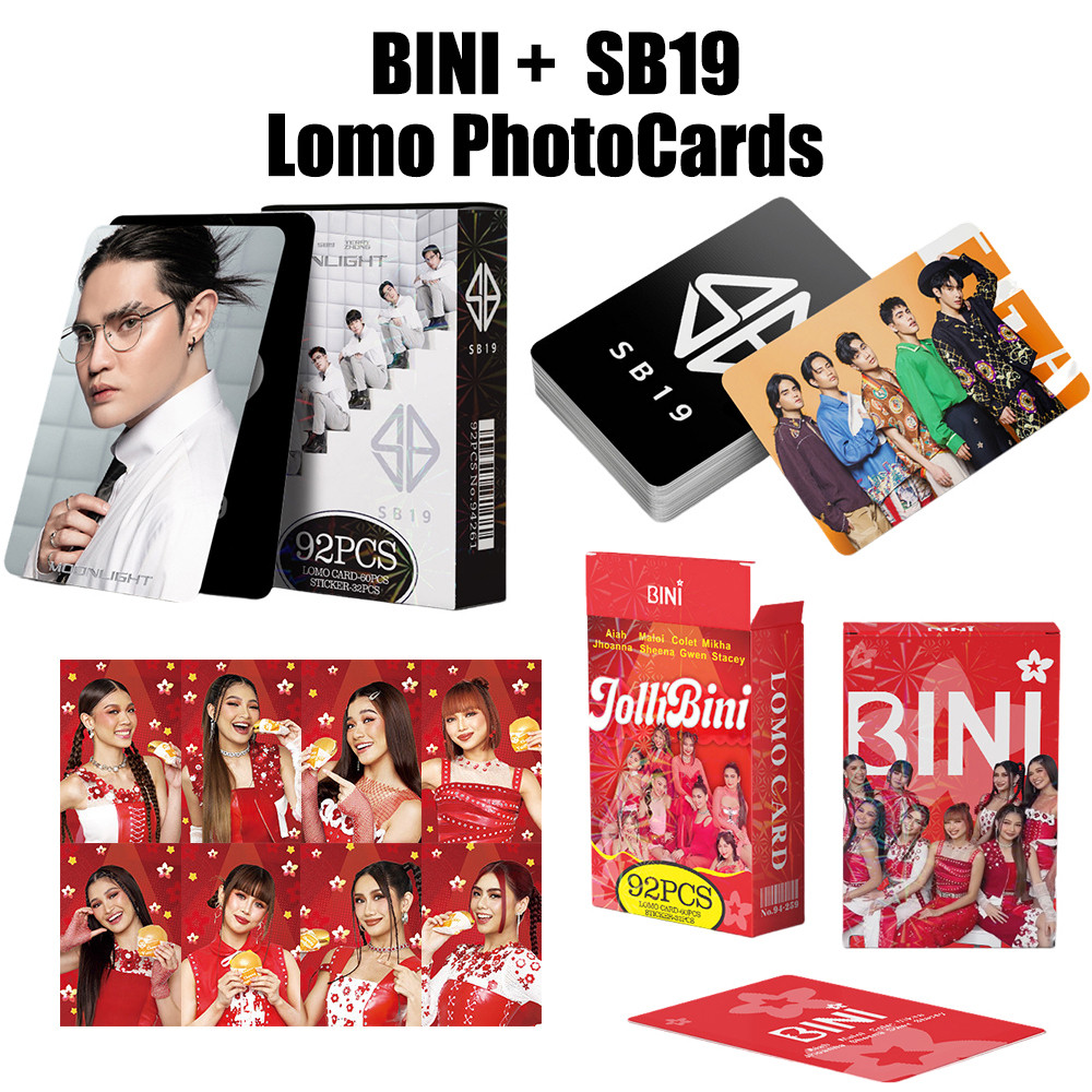Bini jollibini Photocards Lomo Cards SB19 Photocard BINI Stickers ...