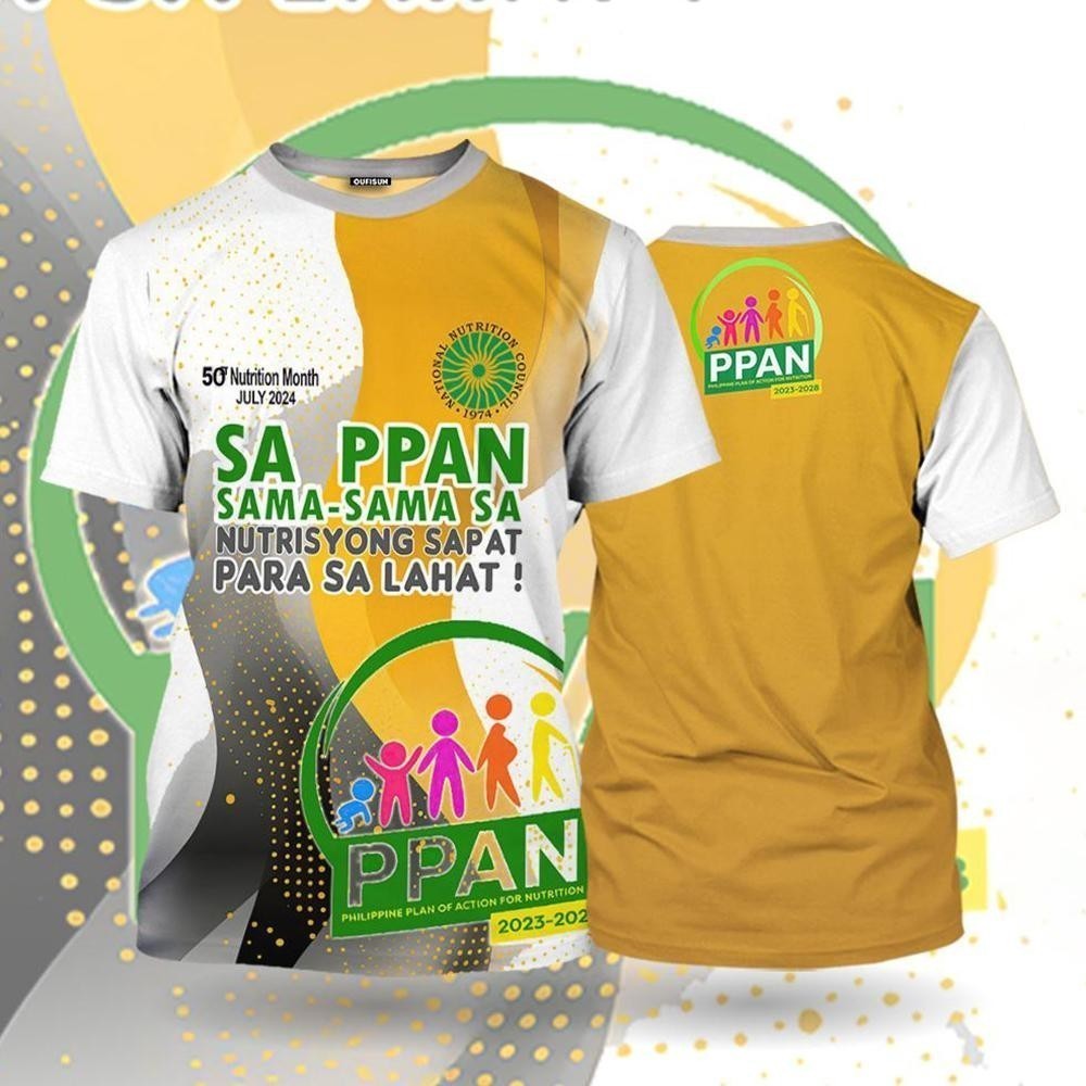 PPAN Nutrition Month 2024 Official Tshirt Full Sublimation Men and ...