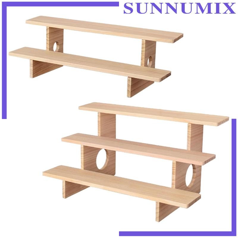 [Sunnimix] Wooden Display Riser Stand Spice Rack Step Ladder Showcase ...
