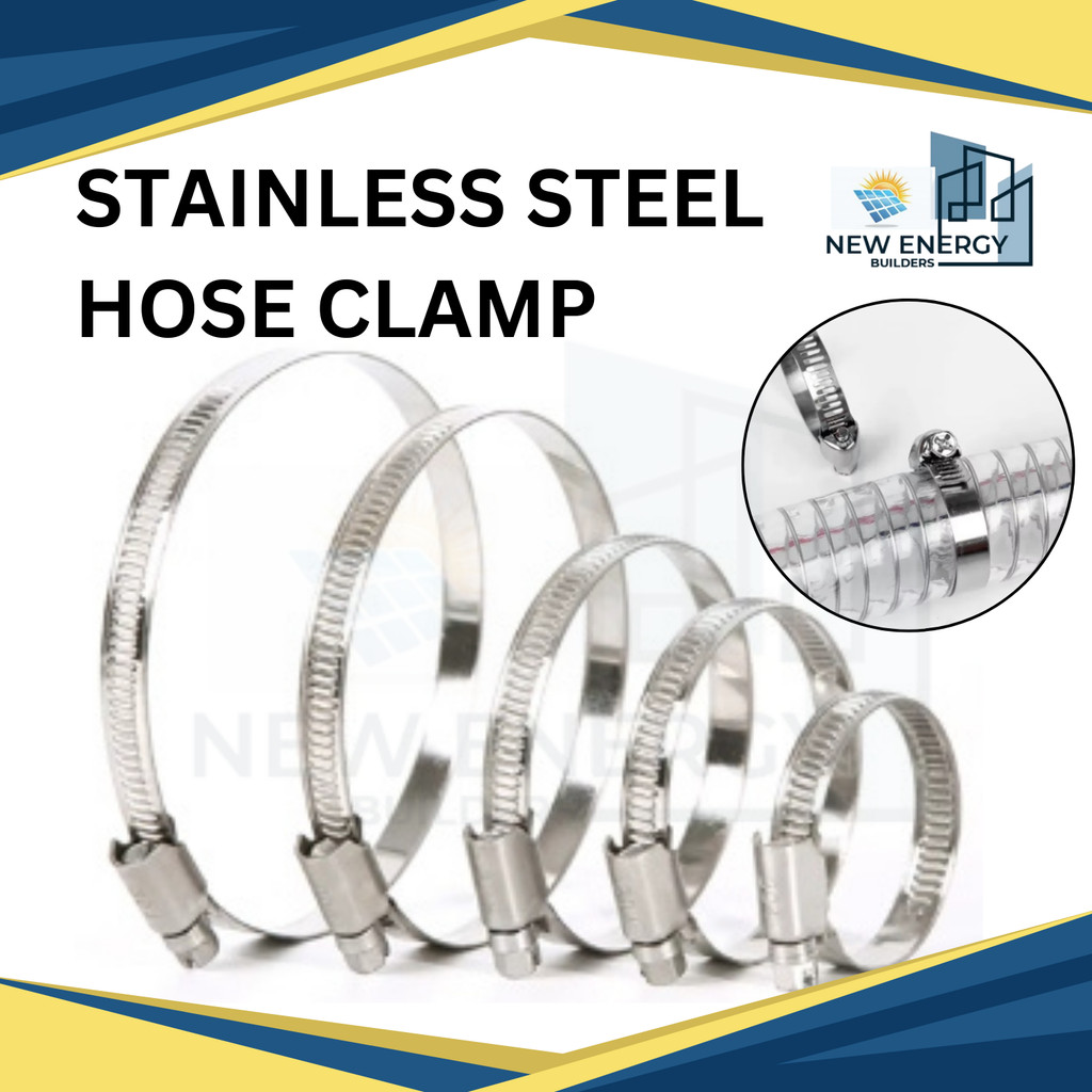 N.E.B || Stainless Steel Hose Clamp Metal Hose Clamp (1/2'' to 3 ...