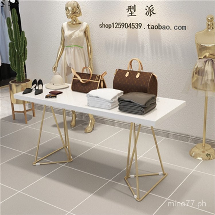 Clothing Store Display Table Nordic Display Stand Iron Rectangular ...