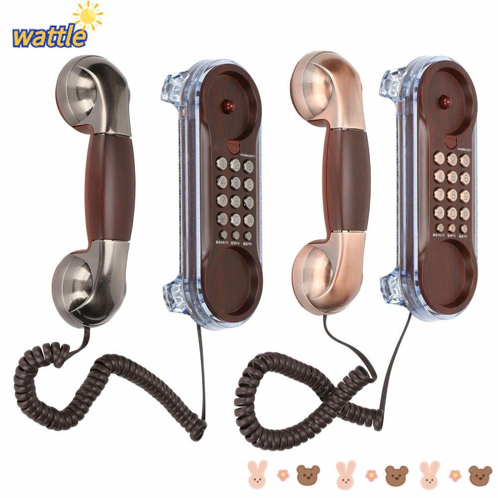 WATTLE Wired Telephone, Wall Mounted Desktop Corded Phone, Compact ...