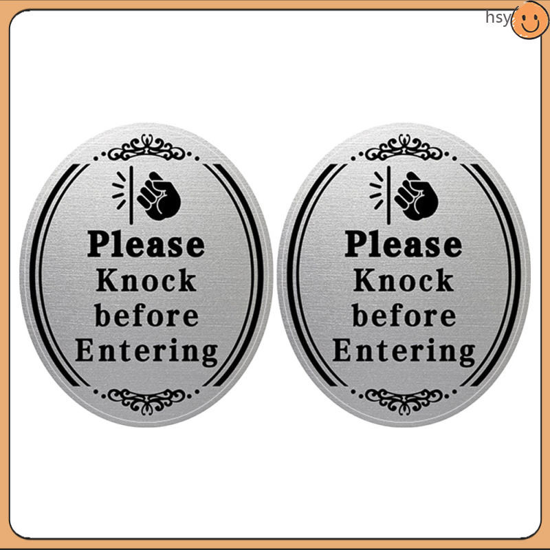 Please Knock First Sticker Door Sensor Alarm Welcome Sign Nail Stickers ...