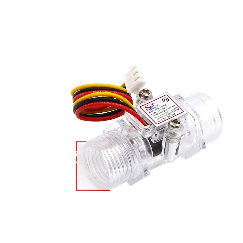 4 points transparent flow sensor turbine flowmeter water flow sensor ...