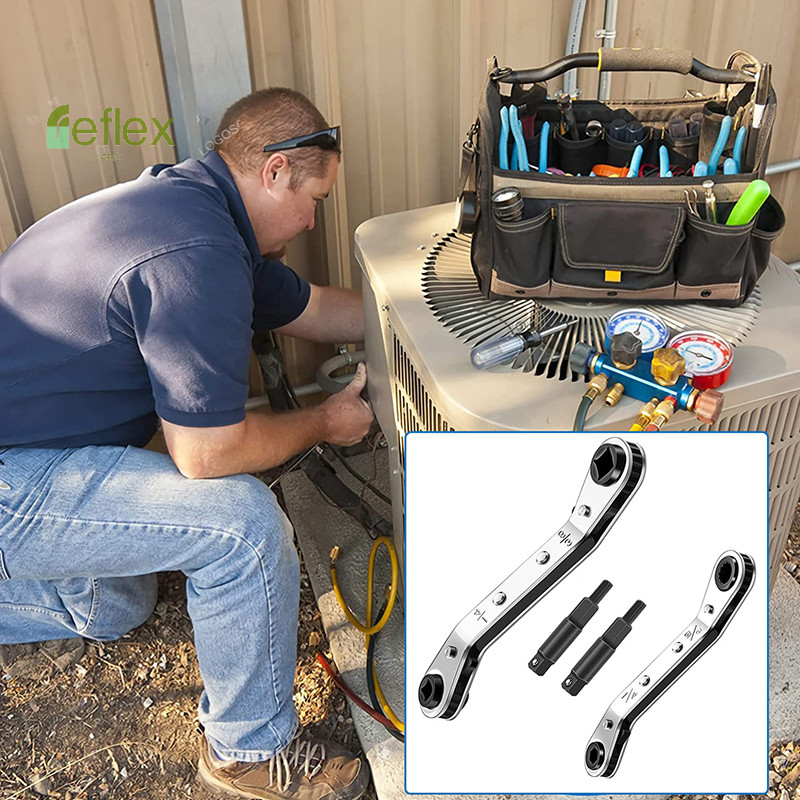 Reflex Arc Service Wrench Tool, Air Conditioner Valve Ratchet Wrench ...