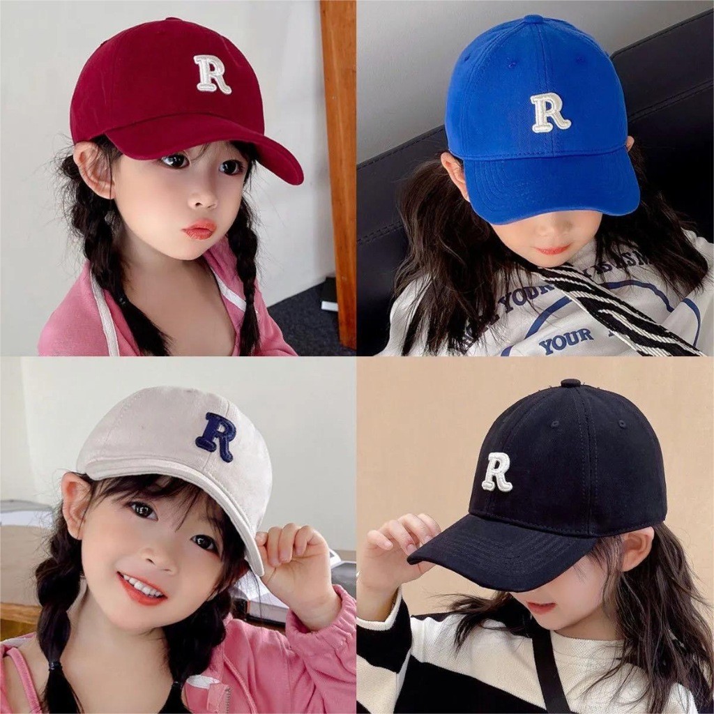 Kids Cap Letter R Embroidery Cotton basecall Cap For Kids High Quality ...