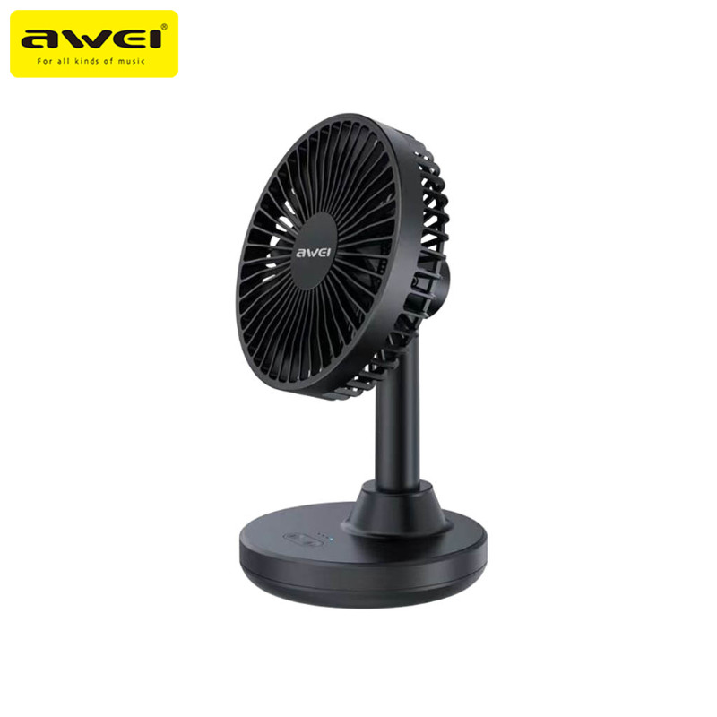 Awei F30 Mini Desktop Rechargeable Stand Fan With 3 Speed Settings ...