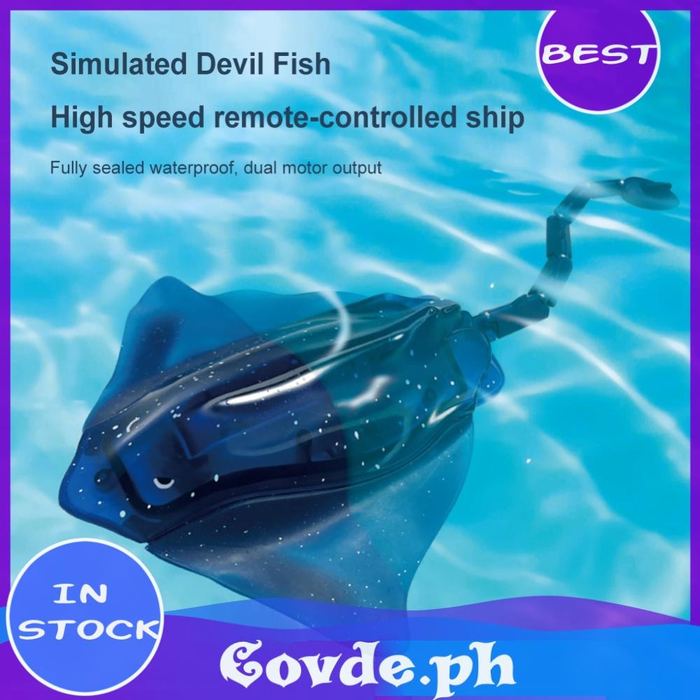 Kids Pool Toys Remote Control Stingray High Simulation Robot Manta Ray ...
