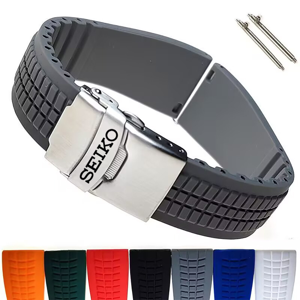 For 20mm 22mm Seiko SKX007 SRPD53 SRPE Watch Band Rubber Strap Mens ...