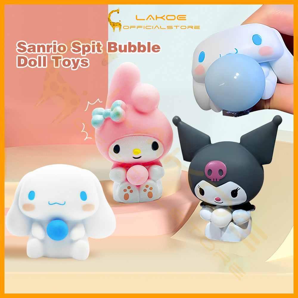 LAKOE Sanrio Spit Bubble Doll Squishy Toys Kuromi Slow Rebound Squishy ...