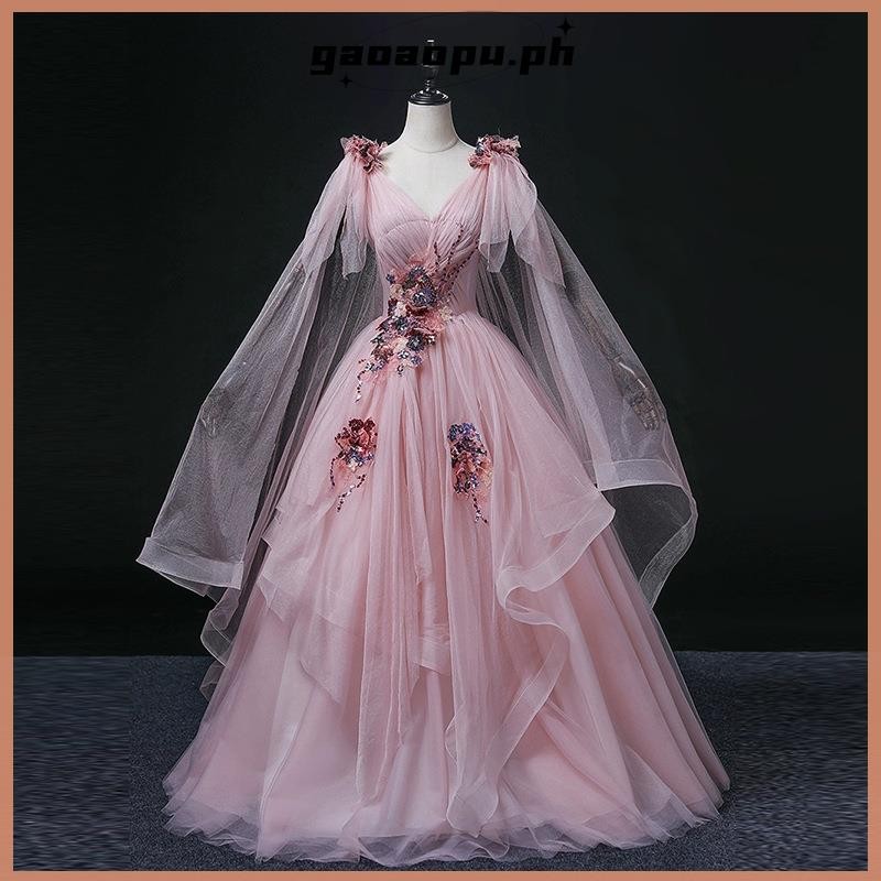 Pink ball gown prom dress debut dress 2024 new long student evening ...