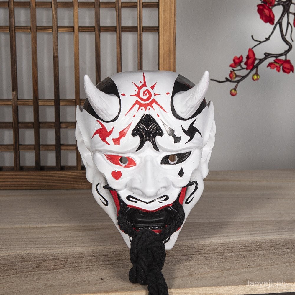 Red Prajna Ghost Plastic Mask Horror Evil Devil Face Fangya Scary ...