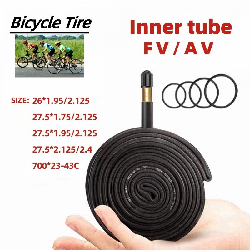 Bicycle Inner Tube FV AV Size 26/27.5/29*1.95/2.125/2.4 700*23C-43C For ...