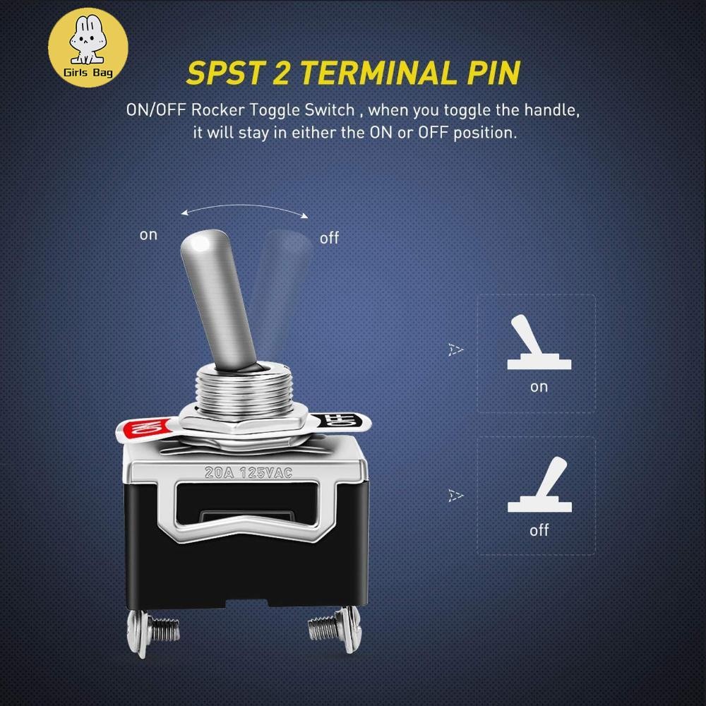 [Girls1.ph] ON OFF Toggle Switch 2Pin 15A 250V 20A 125V SPST Rocker Switch Waterproof Cover ...