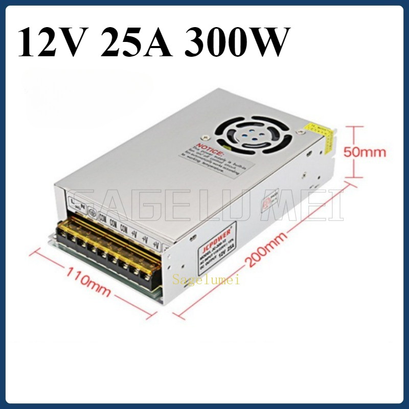 Hight Quality DC 12V 25A 300W Switching Power Supply Driver Lighting Transformer for LED Strip ...