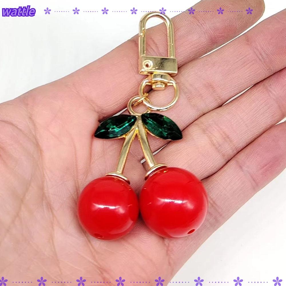 WATTLE Cherry Keychain, Cherry Alloy Keyring, Gold Jewelry Accessories ...