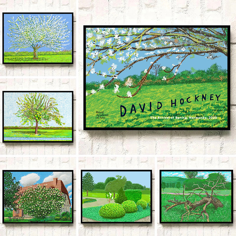 David Hockney The Arrival of Spring, Normandy, 2020 Artwork Canvas ...