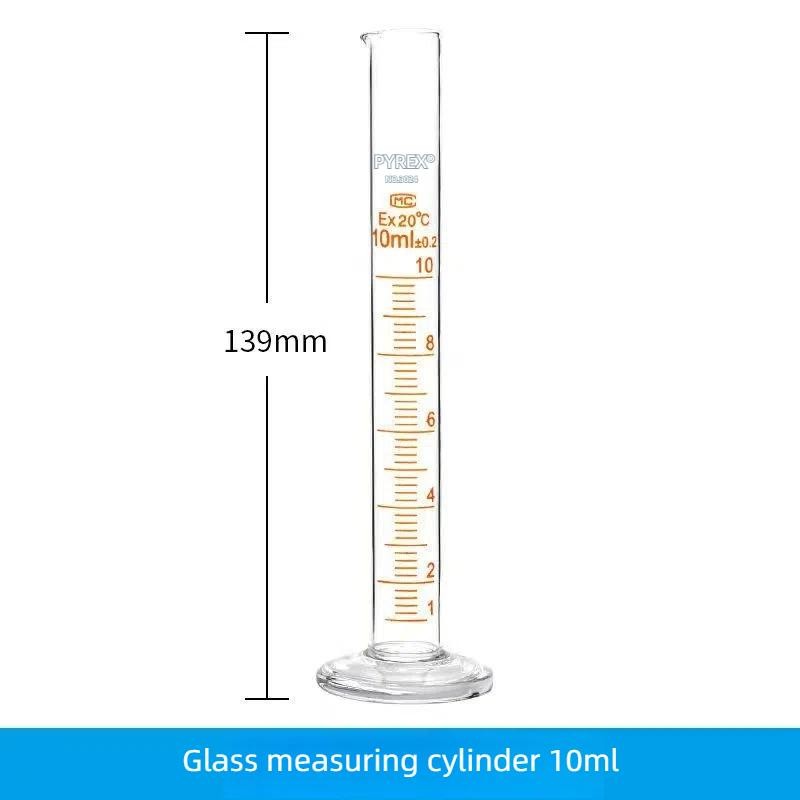 10ML-Original PYREX Glass base plate graduated cylinder Graduated ...