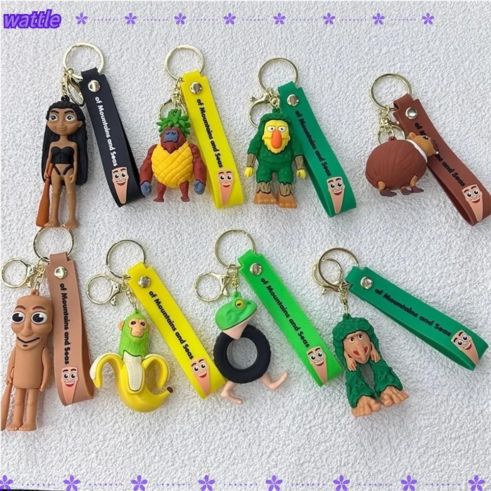 WATTLE Italian Brainrot Keyring, Cartoon PVC Tung Tung Sahur Keychain ...