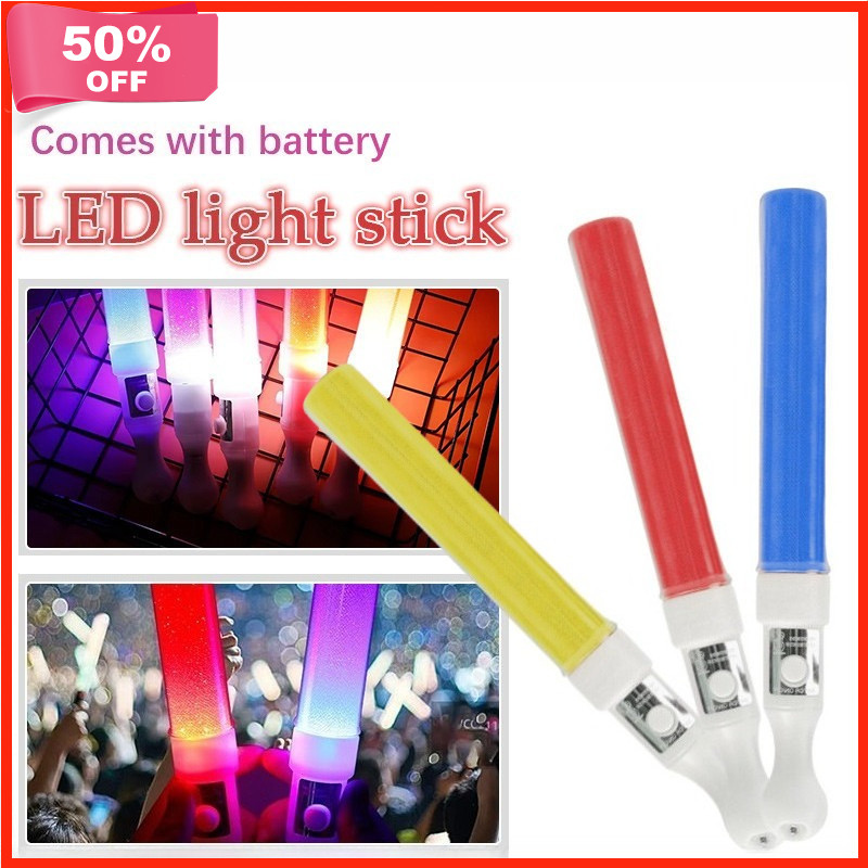 LED Light Fluorescent Stick Luminous Short Stick Flashing Light ...