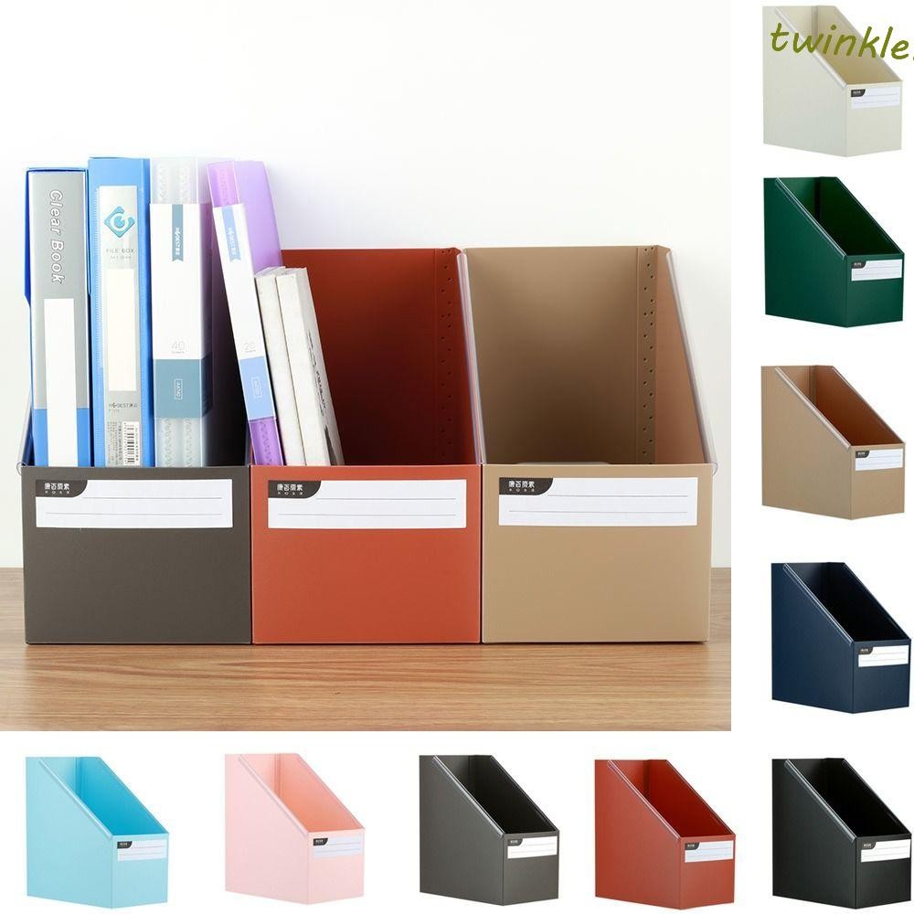 TWINKLE1 Desktop Book Storage Box, Plastic A4 Foldable Book Storage Box ...