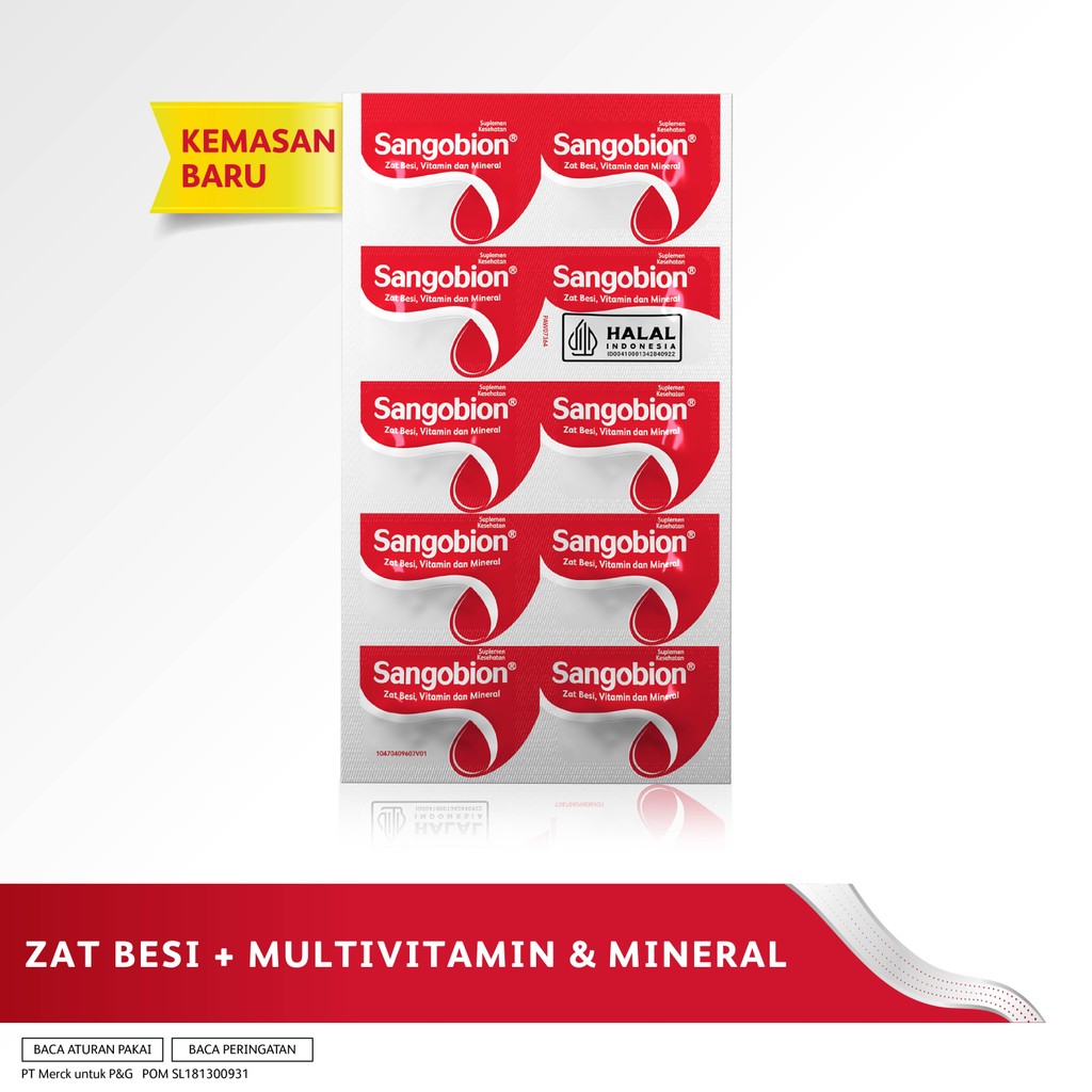 Sangobion Iron, vitamins and minerals Per Sheet @10 capsules / Tanjung ...