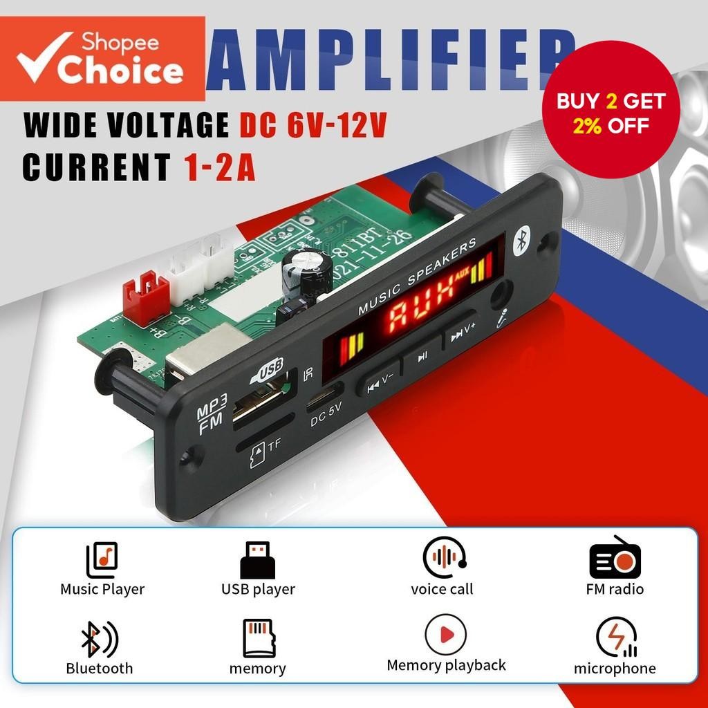 40W Amplifier MP3 Decoder Board DC 12V 18V Bluetooth 5.0 MP3 Player Car ...