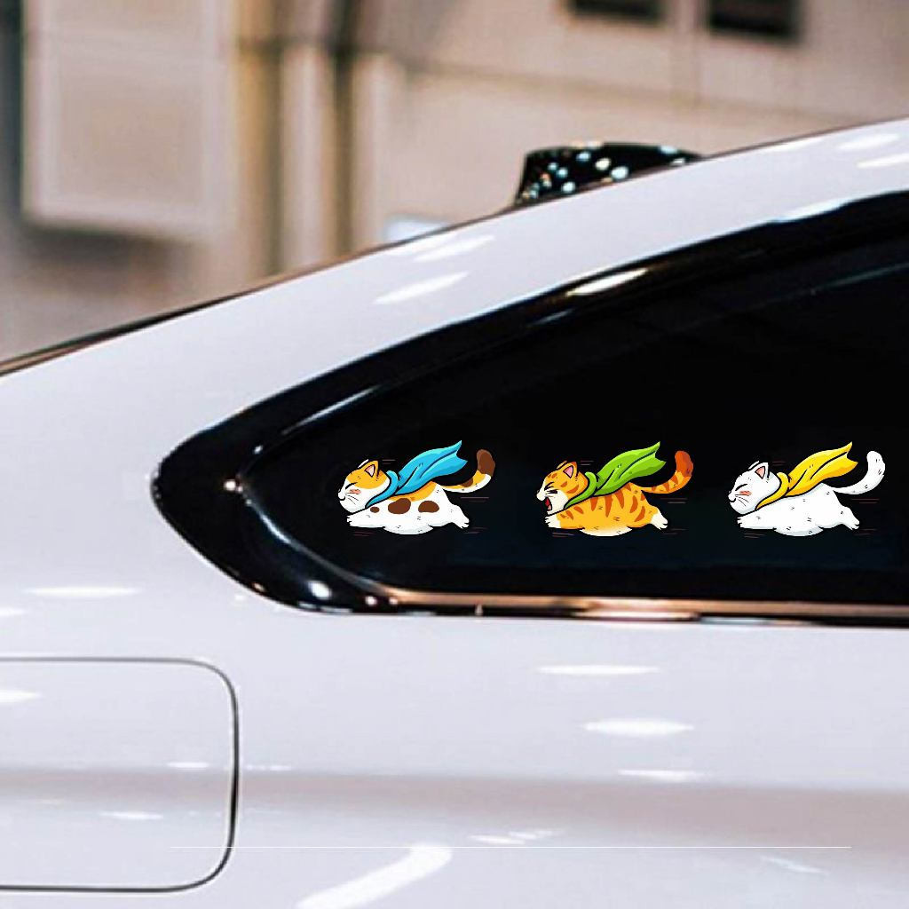 Personalized Cat car sticker waterproof CARTOON CAT motorcycle sticke ...