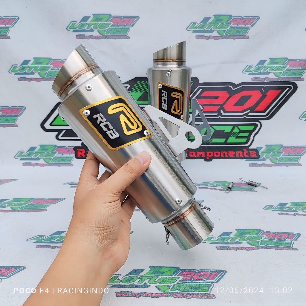 Rcb racing exhaust muffler pipe 51 mm inlet canister only free spring ...