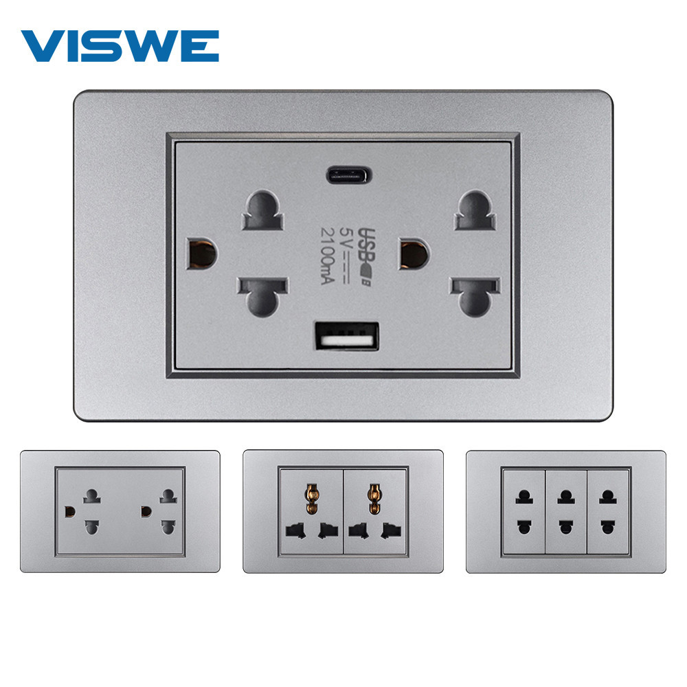 VISWE USB Socket Universal Socket Wall Socket Wall Switch Light Switch ...