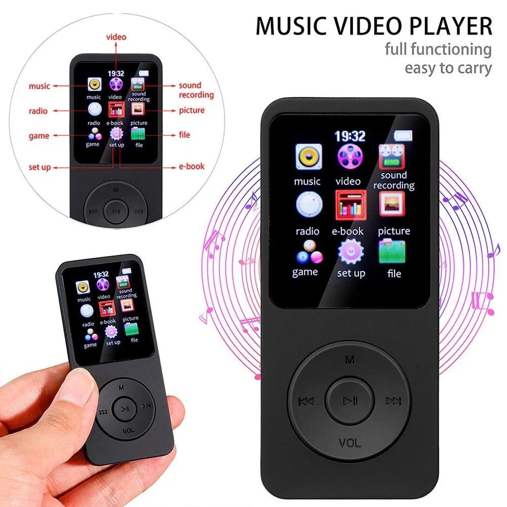 Portable MP4 Player 1.8 Inch Color Screen Walkmen HIFI Bluetooth ...