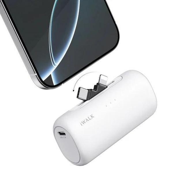 iWALK 5000mAh 2-in-1 Connector Portable Charger, LinkPod Switch Power ...