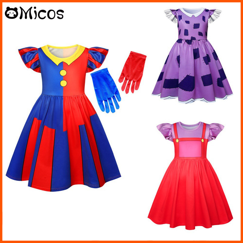 Digital Circus Ragatha Pomni Cosplay Costume Role Play Girls Dress ...
