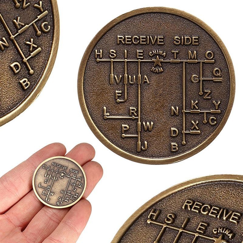 Bronze Alloy Steel Morse Code Decoder Chart Medal Commemorative Coin ...
