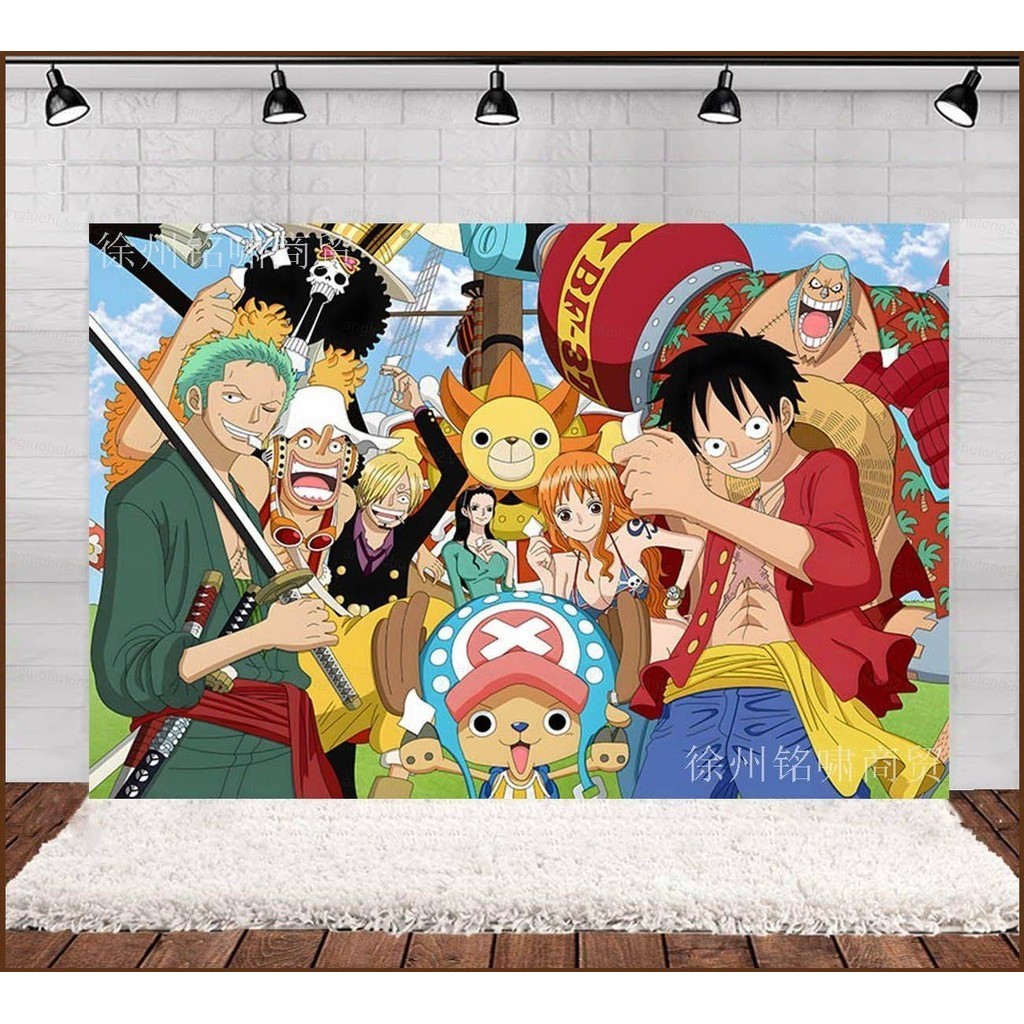 i7 One Piece Birthday theme backdrop banner tapestry party decoration ...