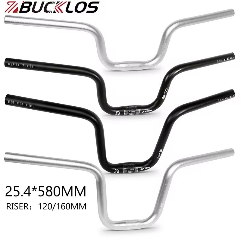 BUCKLOS 25.4mm Bicycle Swallow Handlebar Riser 120/160mm 580mm Bike ...