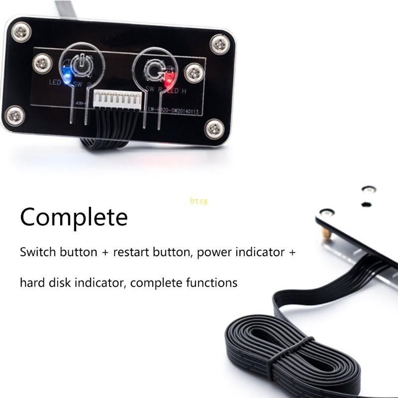 BT Desktop Computer Switch Power Button+Restart Button for Bare Board ...